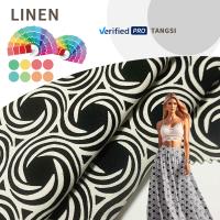 China Custom Digital Print Fabric 97% Cotton 3% Spandex Medium Weight Woven Textile for Women's Apparel and Home Decor for sale
