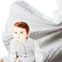 China TS-C1040Z 100% Cotton Crep Fabric Double Layer Medium Weight Woven Textile for Baby Boys Dresses for sale