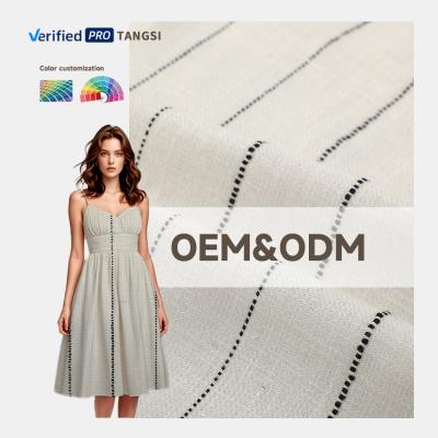 China 70% Rayon Blend Woven Fabric - Medium Weight Organic Slub Linen for Custom Shirts and Dresses with Stretch Feature for sale