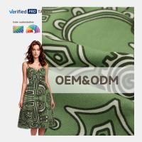 China 100% Rayon Forest Print Woven Fabric TS-R1030H - Middle Weight Sustainable Textile for Dresses & Home Decor for sale