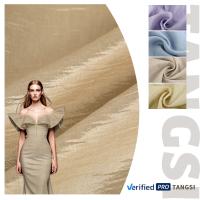 China TANGSILK Blended Crepe Fabric TS-M3052 - 32% Polyester 34% Acetate 34% Tencel Lightweight Woven Material for sale