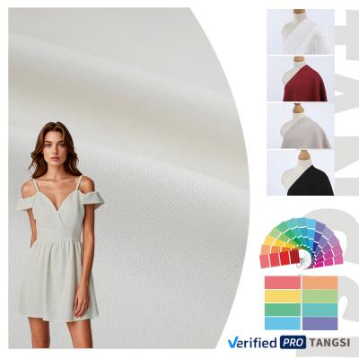 China TANGSILK 59% Polyester 35% Tencel Lyocell Mediumweight Woven Fabric L217 for Apparel and Home Textiles for sale