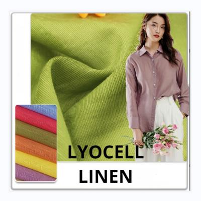 China Lightweight Linen Lyocell Blend Fabric TS-L20240525H - Slub Texture Woven Material for Women's Clothing and Home Textiles for sale