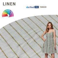 China Yarn Dyed Slubbed French Organic Viscose Linen Rayon Blend Fabric - Middle Weight Woven Material for Clothing and Home Textiles for sale