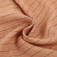 China Linen Slub Yarn Dyed Fabric 30% Linen 70% Rayon Woven Custom Textile for Skirts Shirts and Home Decor for sale