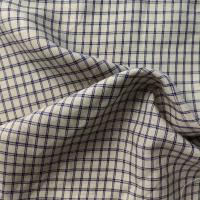 China French Eco-friendly Flax Fabrics Check Yarn Dyed 60% Linen 40% Cotton Middle Weight Fabric for Shirts and Clothing for sale