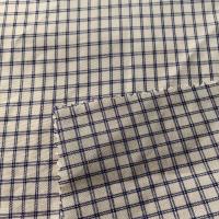 China French Eco-friendly Flax Fabrics Check Yarn Dyed 60% Linen 40% Cotton Middle Weight Fabric for Shirts and Clothing for sale