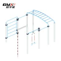 China GYX-ZH11 Outdoor Gym Equipment 11500x4800x3000mm with 140mm Galvanized Steel Construction for sale