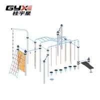 China TUV Certified Outdoor Street Workout Equipment GYX-ZH09 6200x5400x3000mm Galvanized Steel Fitness Station for sale