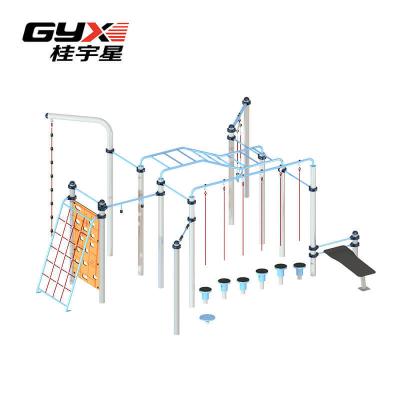 China TUV Certified Outdoor Street Workout Equipment GYX-ZH09 6200x5400x3000mm Galvanized Steel Fitness Station for sale