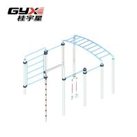 China TUV Certified Outdoor Street Workout Equipment GYX-ZH09 6200x5400x3000mm Galvanized Steel Fitness Station for sale