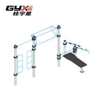China TUV Certified Outdoor Street Workout Equipment GYX-ZH09 6200x5400x3000mm Galvanized Steel Fitness Station for sale