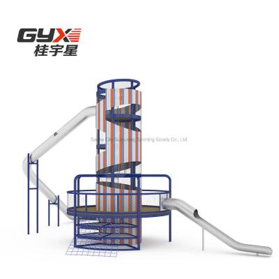 China GYX-E03 Outdoor Playground Slide for Children 7750×7600mm with Weather-Resistant Coating for sale