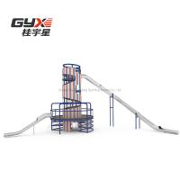 China GYX-E03 Outdoor Playground Slide for Children 7750×7600mm with Weather-Resistant Coating for sale