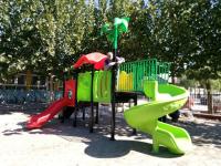 China GYX-E08 Outdoor Children's Playground Equipment 7400x6150mm with Double Powder Coating Surface Treatment for sale