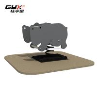 China GYX-P05 Rocking Horse for Children 700×360mm PE Panel Amusement Equipment with Double Powder Coating for sale
