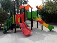 China Crown GYX-E12 Children's Playground Equipment 5300x6400mm with Zinc-Powder Coating and Electrostatic Surface Treatment for sale