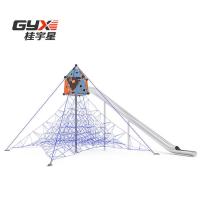China Outdoor Playground Equipment for Ages 3-12 with 1150x1150mm Deck and 5-7 Year Warranty for sale