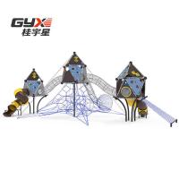 China Outdoor Playground Equipment for Ages 3-12 with 1150x1150mm Deck and 5-7 Year Warranty for sale