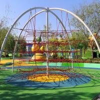 China Outdoor Rope Climbing Net Structure 1200x500x480cm Children Playground Equipment with Safety Certification for sale