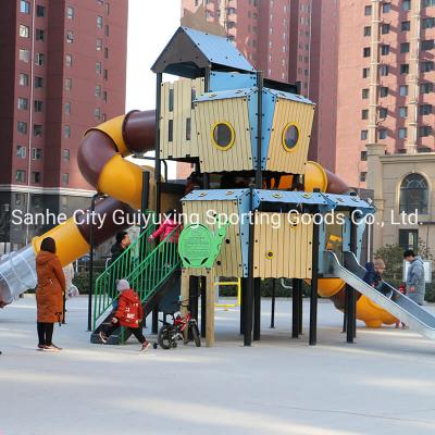 China Commercial Children's Playground Slide Model 02701 - 760x460x450 cm Outdoor Play Equipment with TUV & ISO Certifications for sale