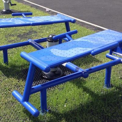 China Outdoor Gym Equipment Sit-Up Board with Adjustable Incline and Resistance Bands for Core Strength Training for sale