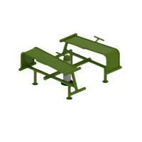 China Outdoor Gym Equipment Sit-Up Board with Adjustable Incline and Resistance Bands for Core Strength Training for sale