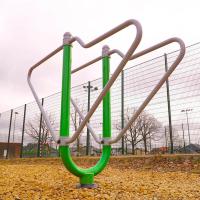 China Outdoor Fitness Push Up & Dip Station 180x63x160cm Galvanized Steel Equipment for Parks for sale