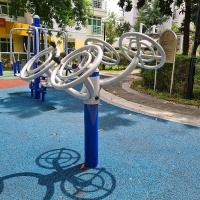 China Taichi Spinner Outdoor Fitness Equipment with 4 Adjustable Wheels and Dual-User Capacity for All Ages for sale