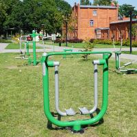 China Outdoor Park Gym Fitness Equipment Single Air Walker 1085x380x1400mm with 3.0mm Pipe Thickness for sale