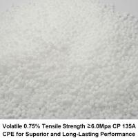 China CPE 135A PVC Impact Modifier White Powder 0.75% Volatile ≥6.0MPa Tensile Strength for sale