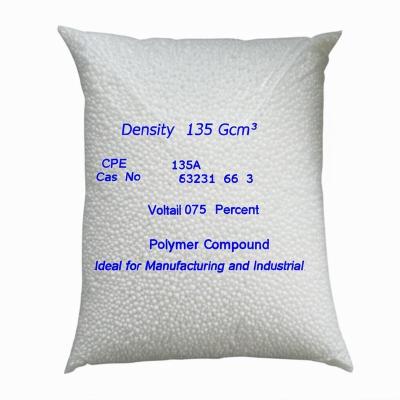 China CPE 135A Chlorinated Polyethylene Density 1.35 G/cm3 Volatile 0.75% for PVC Impact Modifier for sale
