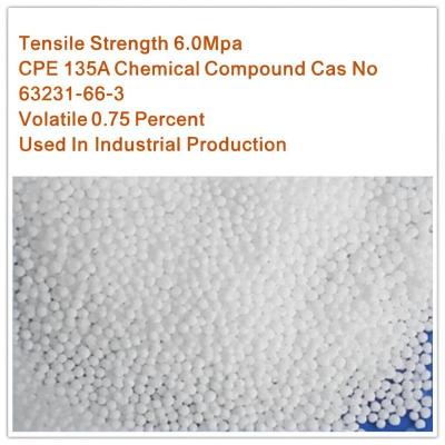China CPE 135A Chlorinated Polyethylene PVC Impact Modifier Tensile Strength 6.0 MPa Chlorine Content 35 Percent for sale
