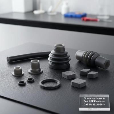China CPE 135A Chlorinated Polyethylene Shore Hardness ≤64% Elongation ≥600% for Automotive Parts for sale