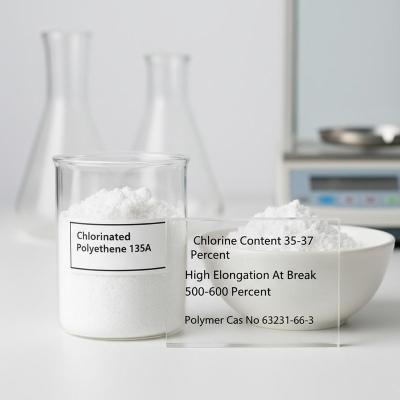 China Chlorinated Polyethylene 135A Resin 35-37% Chlorine Content High Elongation 500-600% Polymer for sale