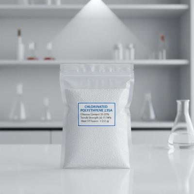 China Chlorinated Polyethylene 135A Polymer 35-37% Chlorine Content 10-15 MPa Tensile Strength for sale