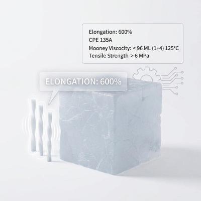 China PVC Impact Modifier CPE 135A Chlorinated Polyethylene White Powder for Pipe Fittings CAS 63231-66-3 for sale