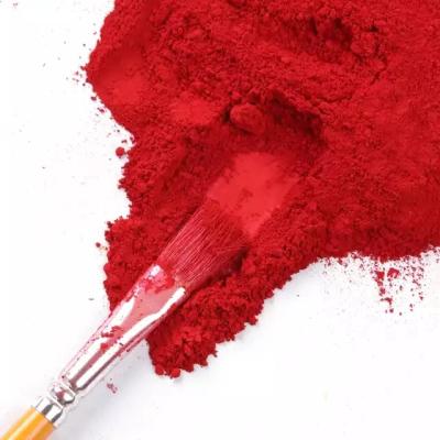 China Iron Oxide Red Pigment 96% Fe2O3 Content with 15-25 ml/100g Oil Absorption for Construction and Coatings for sale