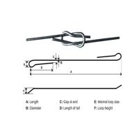 China 3.66mm Galvanized High Tensile Steel Wire Quick Link Cotton Bale Ties for sale