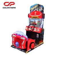 China Coin Operated Arcade Racing Car Simulator 48V LED Amusement Park Ride for Kids and Adults for sale