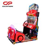 China Coin Operated Arcade Racing Car Simulator 48V LED Amusement Park Ride for Kids and Adults for sale