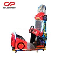 China Coin Operated Arcade Racing Car Simulator 48V LED Amusement Park Ride for Kids and Adults for sale