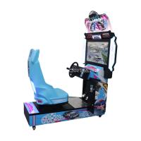 China Colorful Park Coin Operated Racing Car Game Machine 48V 90x80x200cm for sale