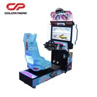 China Colorful Park Coin Operated Racing Car Game Machine 48V 90x80x200cm for sale