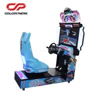 China Colorful Park Coin Operated Racing Car Game Machine 48V 90x80x200cm for sale