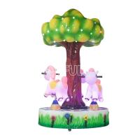 China EU Plug Colorful Park 3 Player Swing Machine for Kids Amusement Park Coin Operated Kiddie Rides 150kg for sale