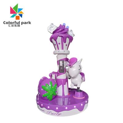 China Coin Operated Kiddie Ride Horse Simulator 3 Player Amusement Park Machine for Kids with LED Lighting 150KG for sale