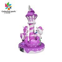 China Coin Operated Kiddie Ride Horse Simulator 3 Player Amusement Park Machine for Kids with LED Lighting 150KG for sale