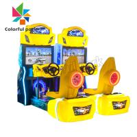 China CE Certified Coin Operated Two Player Rally Car Arcade Game Machine 90x80x200cm for sale