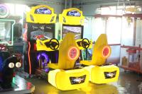 China CE Certified Coin Operated Two Player Rally Car Arcade Game Machine 90x80x200cm for sale